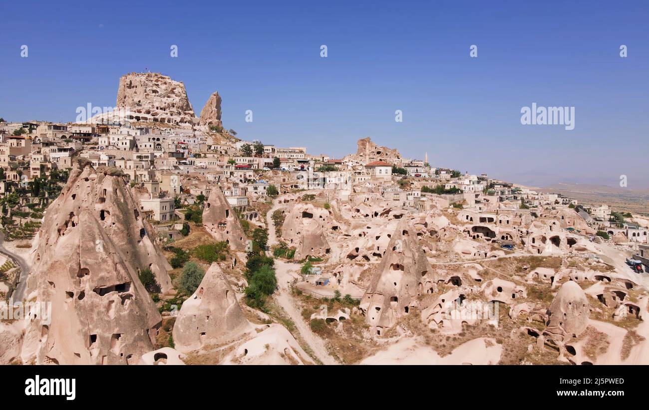 Aerial 4k top view of Cappadocia in Turkey Stock Photo - Alamy