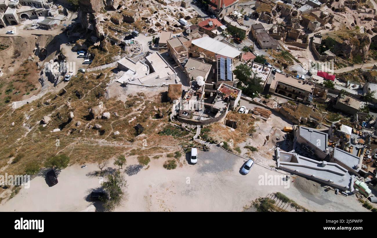 Aerial 4k top view of Cappadocia in Turkey Stock Photo - Alamy