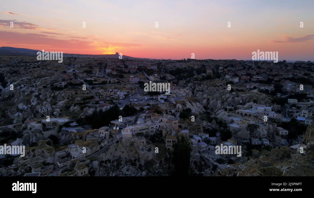 Aerial 4k top view of Cappadocia in Turkey Stock Photo - Alamy
