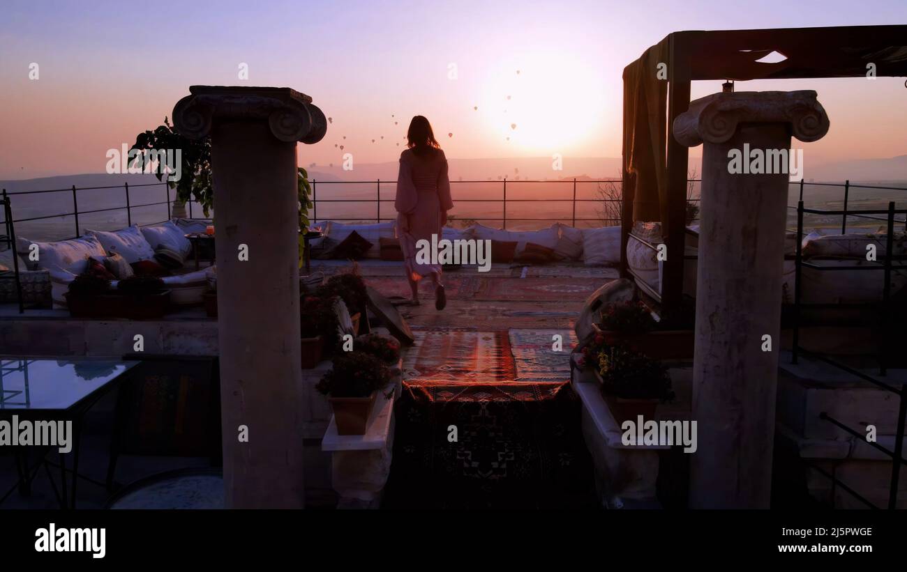 Aerial 4k top view of Cappadocia in Turkey Stock Photo - Alamy