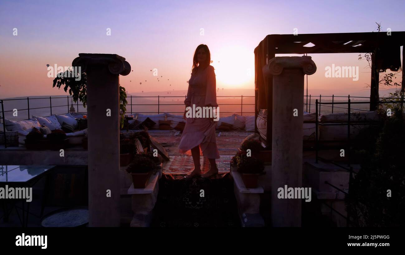 Aerial 4k top view of Cappadocia in Turkey Stock Photo - Alamy