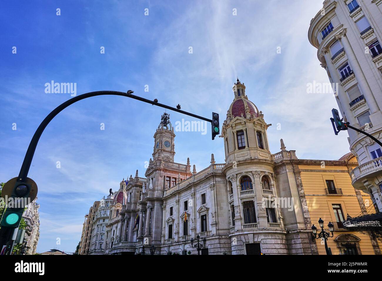 Close up of Valencia's City Hall in Spain Stock Photo - Alamy