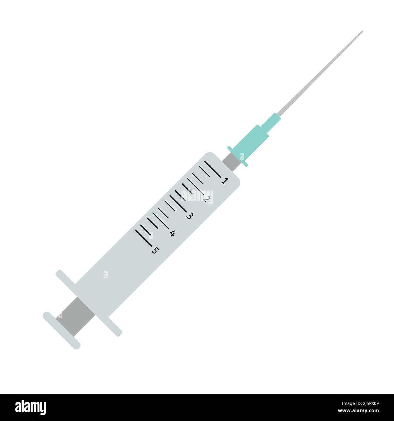 Vector flat syringe isolated on white background Stock Vector Image ...