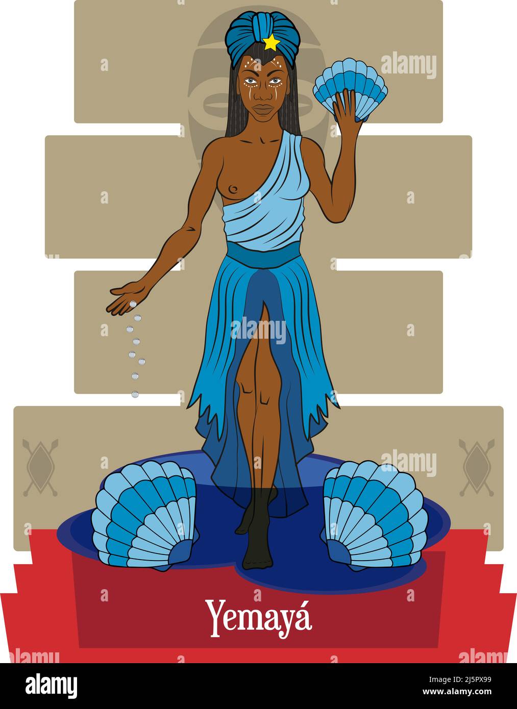 Illustration vector isolated of yoruba gods, african mythology Stock ...