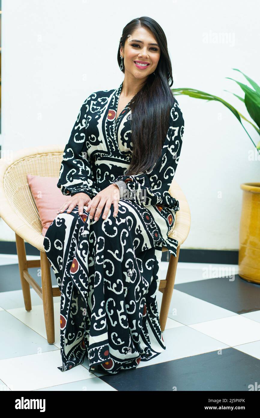 Colombian actress Camila Rojas poses during a portrait session at the ...