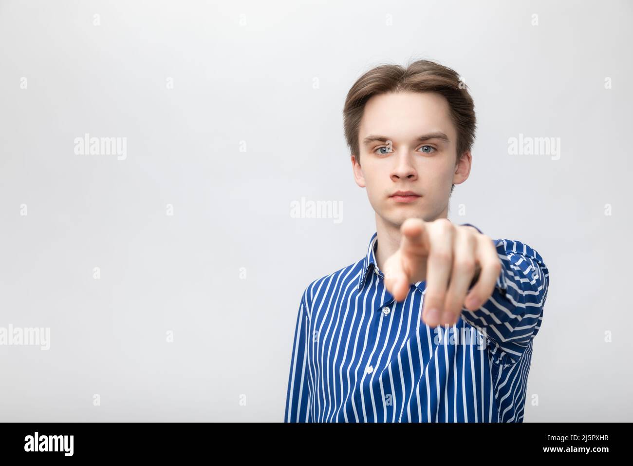 Teenager adult hand point hi-res stock photography and images - Alamy