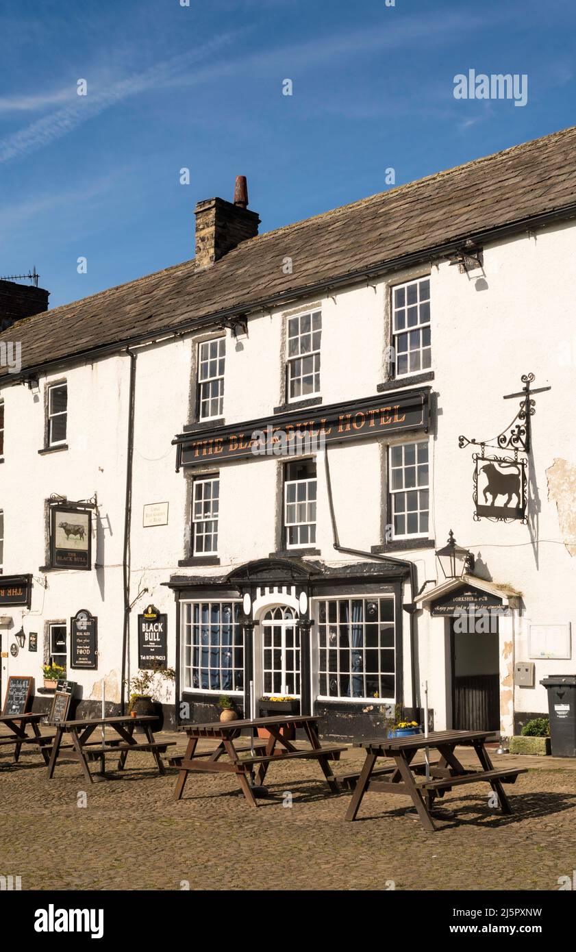 The Black Bull Hotel, in Reeth, North Yorkshire, England, UK Stock ...