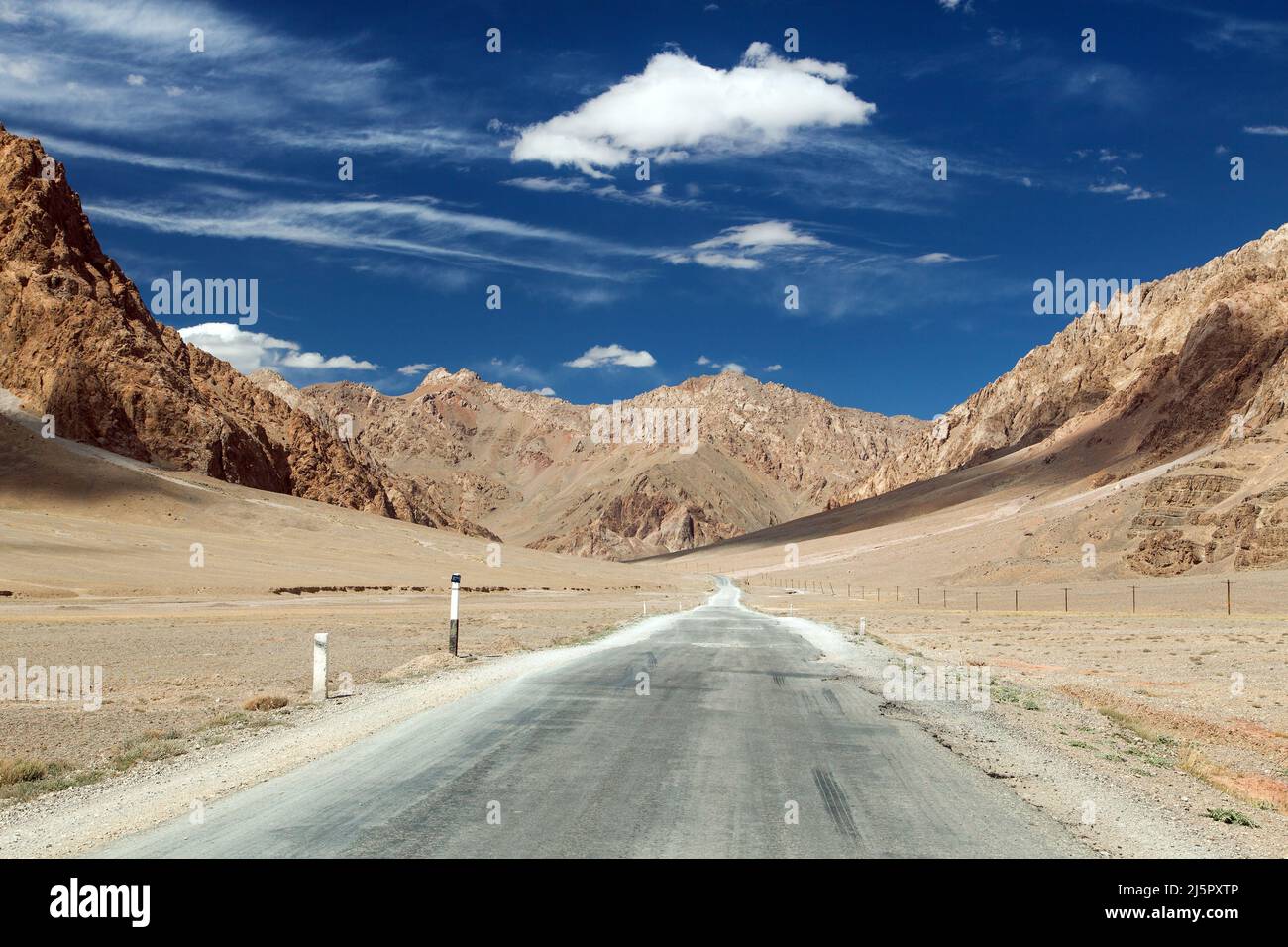 Pamir highway or pamirskij trakt Landscape around Pamir highway M41 ...