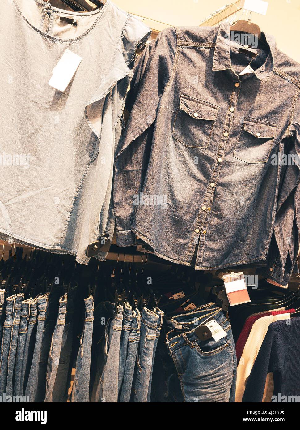 Denim shirts hi-res stock photography and images - Alamy