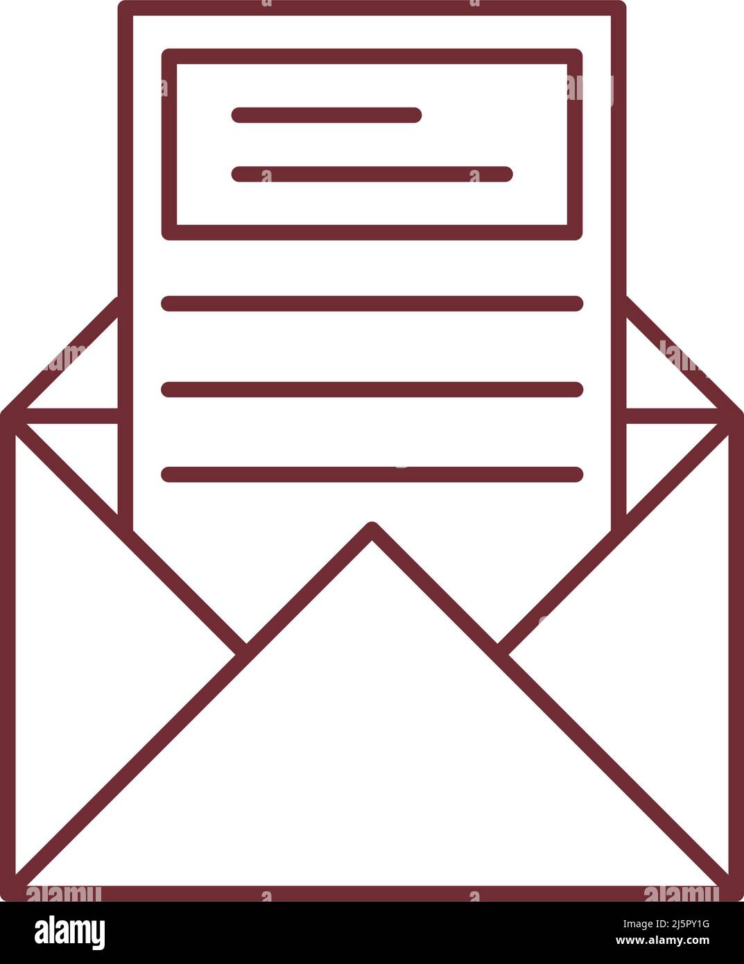 Opened envelop vector email letter icon symbol Stock Vector Image & Art ...