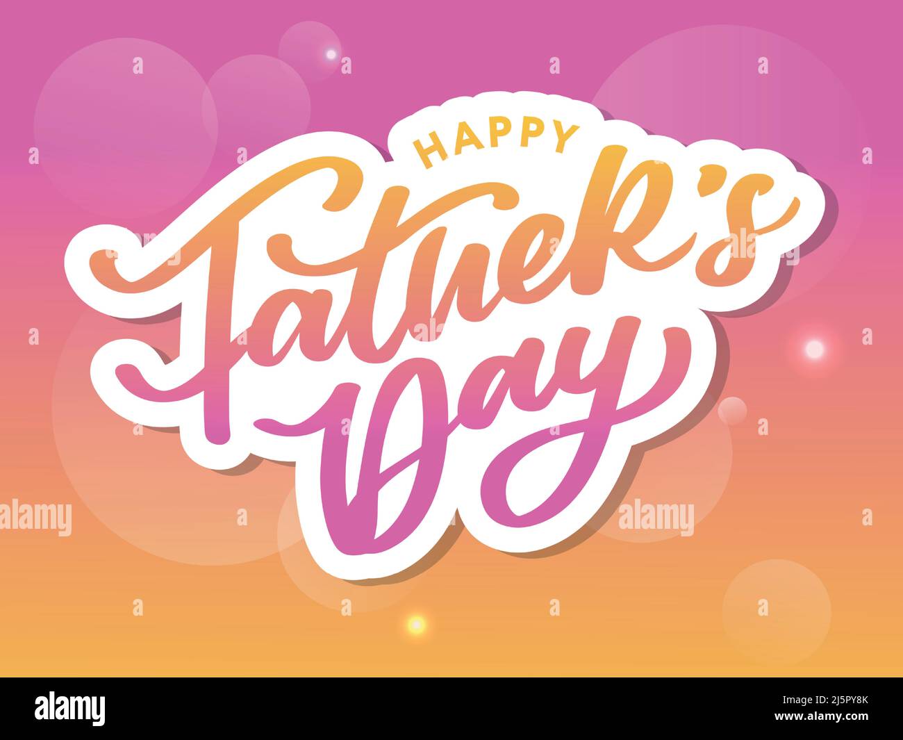 Happy Father s Day Calligraphy greeting card. Vector illustration Stock ...