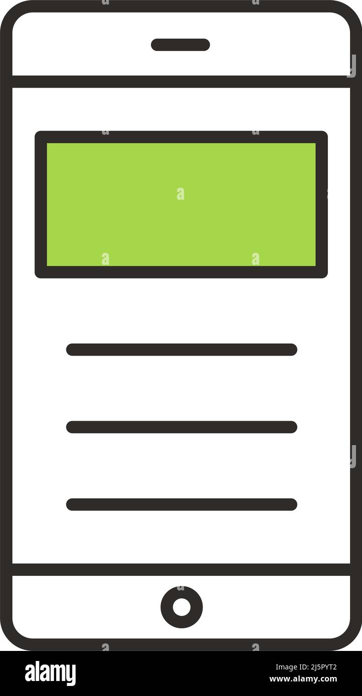 Phone screen icon mobile ui template vector Stock Vector Image & Art ...