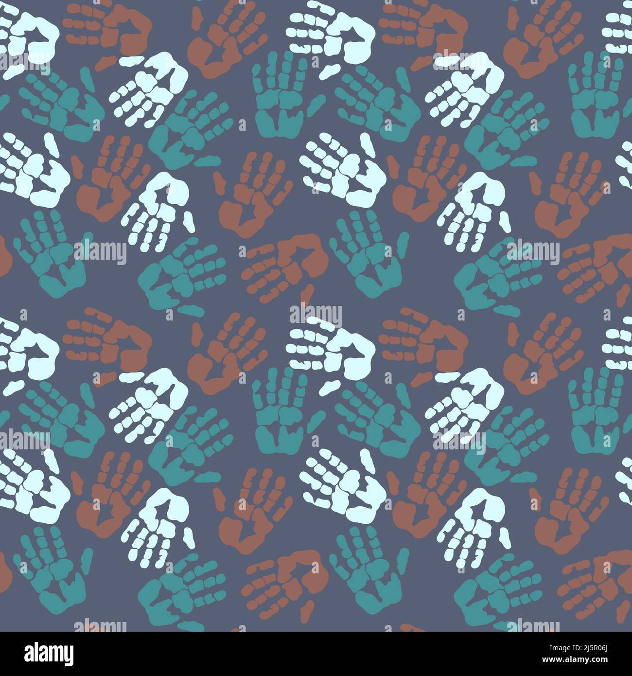 Kids seamless hands print pattern for fabrics and packaging and gifts ...
