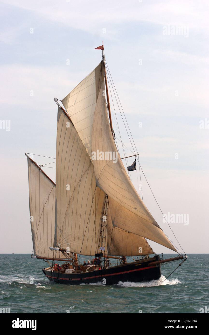 Wooden gaff rigged ketch leader hi-res stock photography and images - Alamy