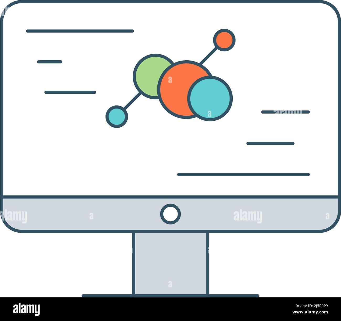 Molecular formula on computer screen vector icon Stock Vector Image ...
