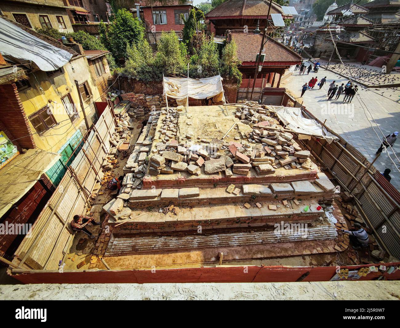 Kathmandu, Bagmati, Nepal. 25th Apr, 2022. People work at ...