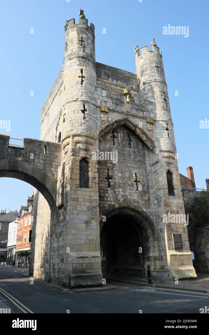 Micklegate Bar entrance In the City of York Yorkshire England UK Stock ...