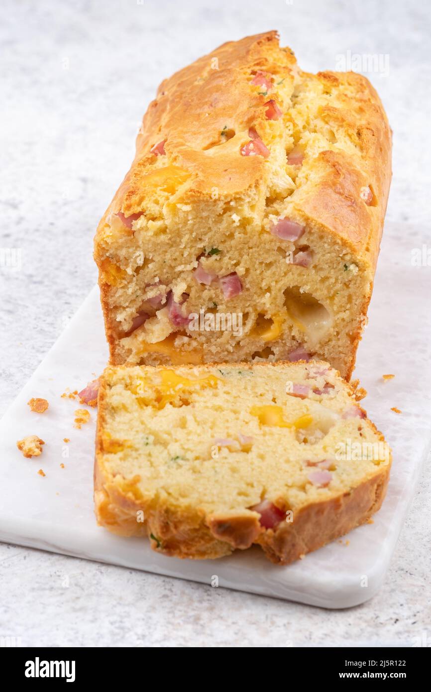 Savory ham and cheese loaf Stock Photo - Alamy
