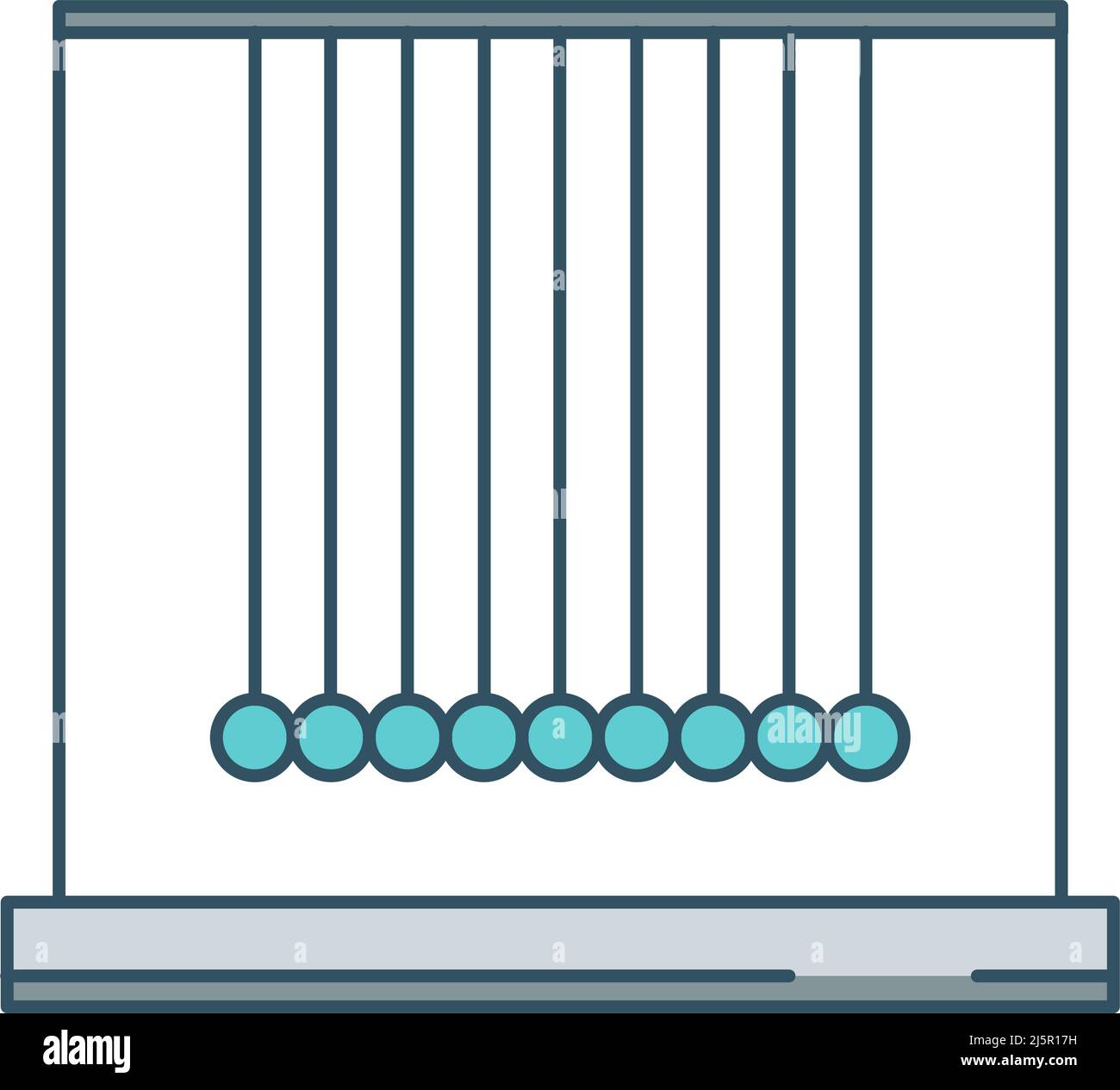 Newton ball vector. Pendulum and cradle tool. Chemistry science flat ...