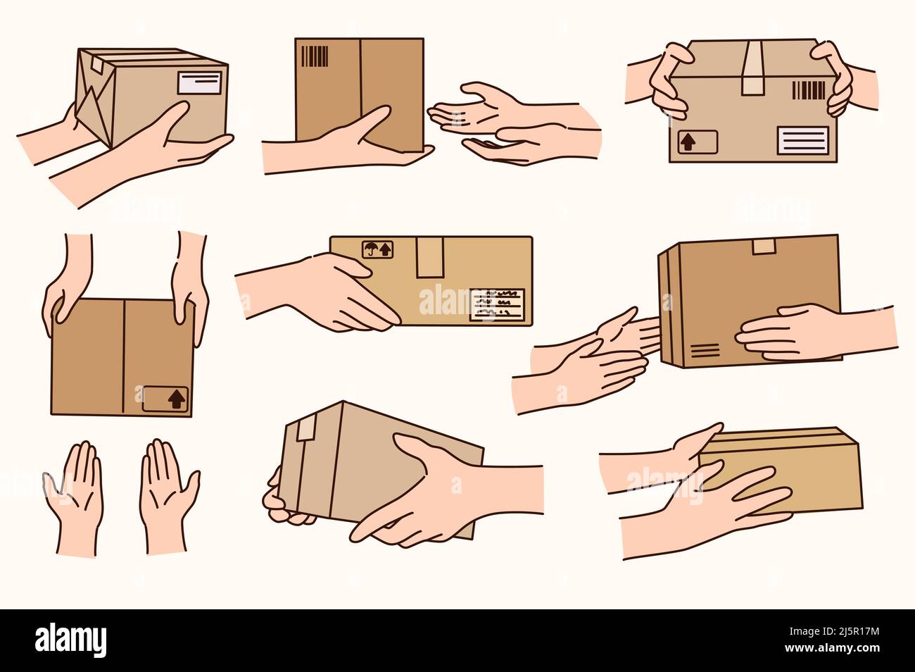 Cardboard paper recycle bundle Stock Vector Images - Alamy