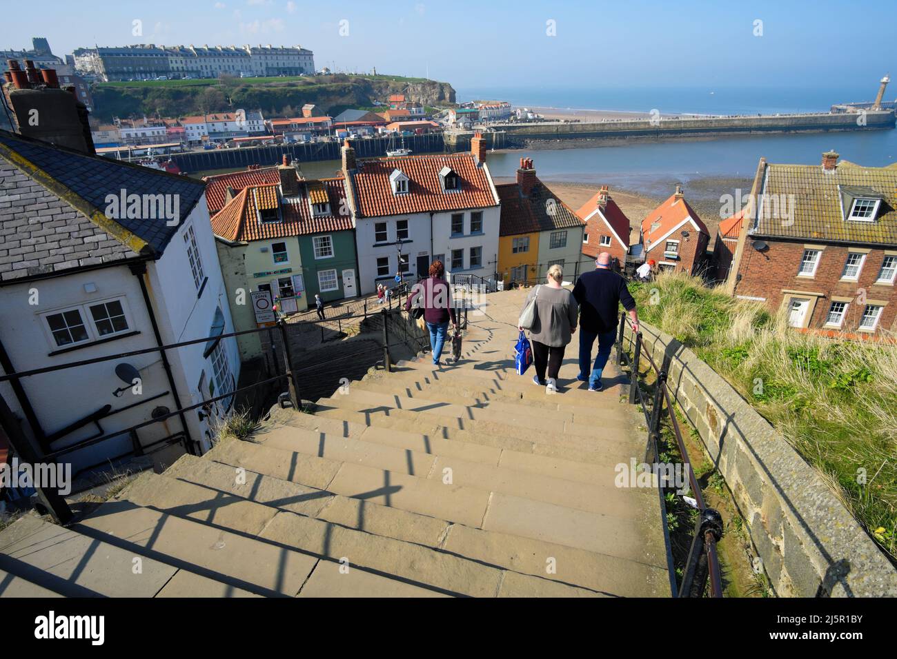 Whitbys famous steps hi-res stock photography and images - Alamy