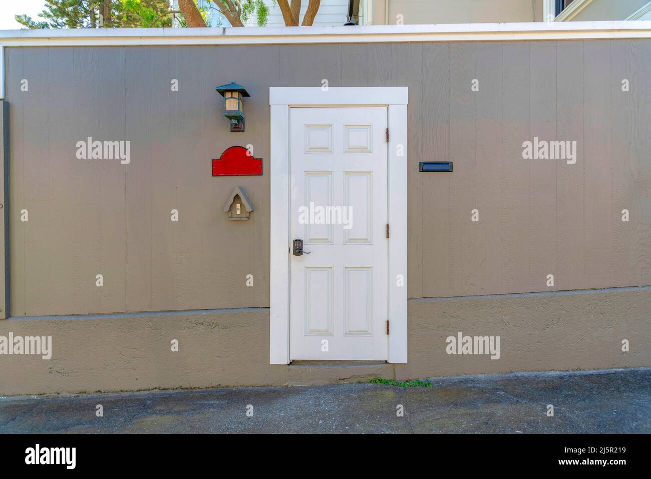 Letter box in wooden gate hi-res stock photography and images - Alamy