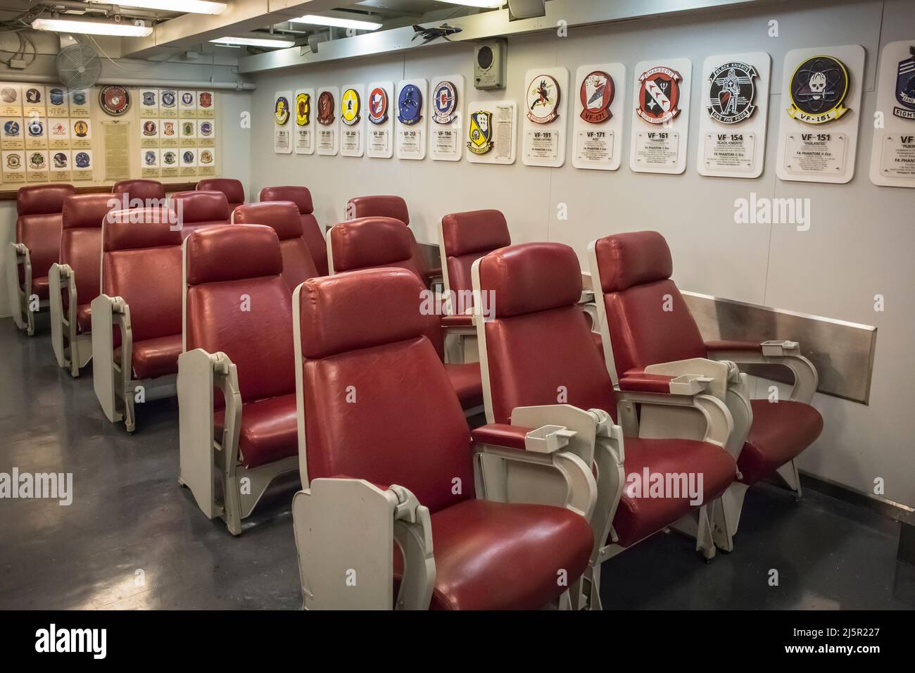 One of the USS Midway aircraft carrier pilot ready rooms, San Diego ...