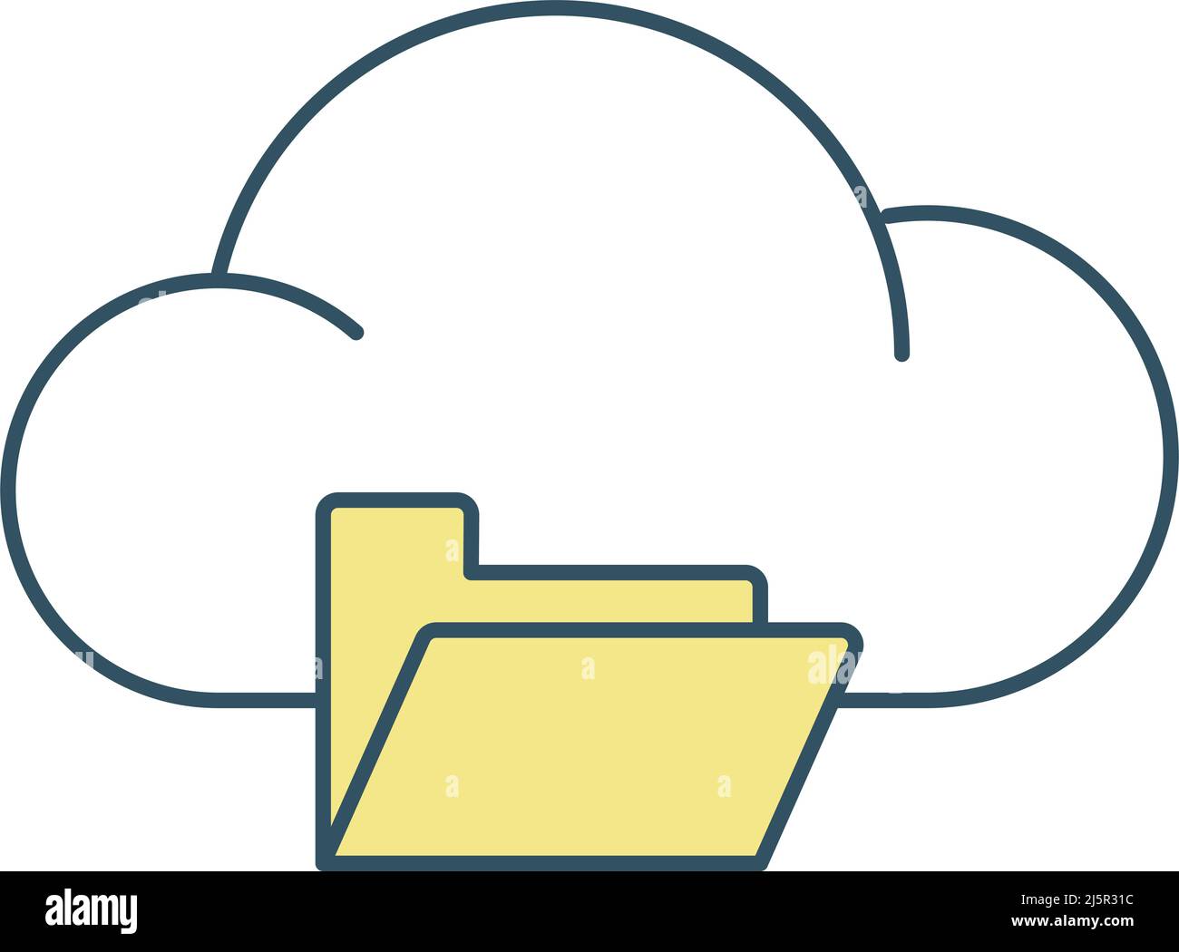Cloud folder icon vector file storage place Stock Vector Image & Art - Alamy