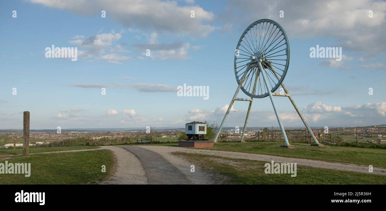 Apedale colliery wheel hi-res stock photography and images - Alamy