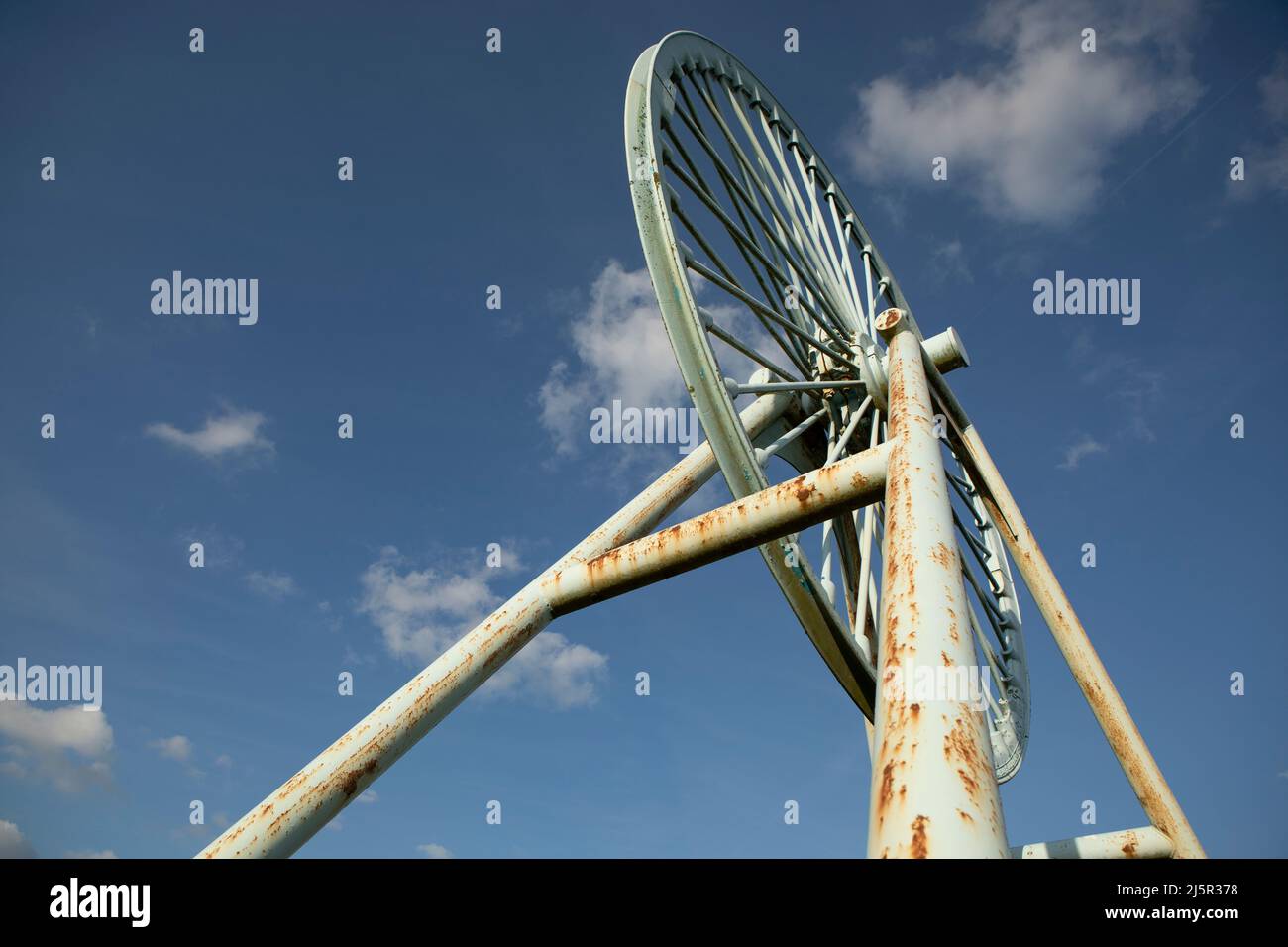 Newcastle-under-Lyme, Staffordshire, uk, 04,25.2022,Apedale pit wheel ...