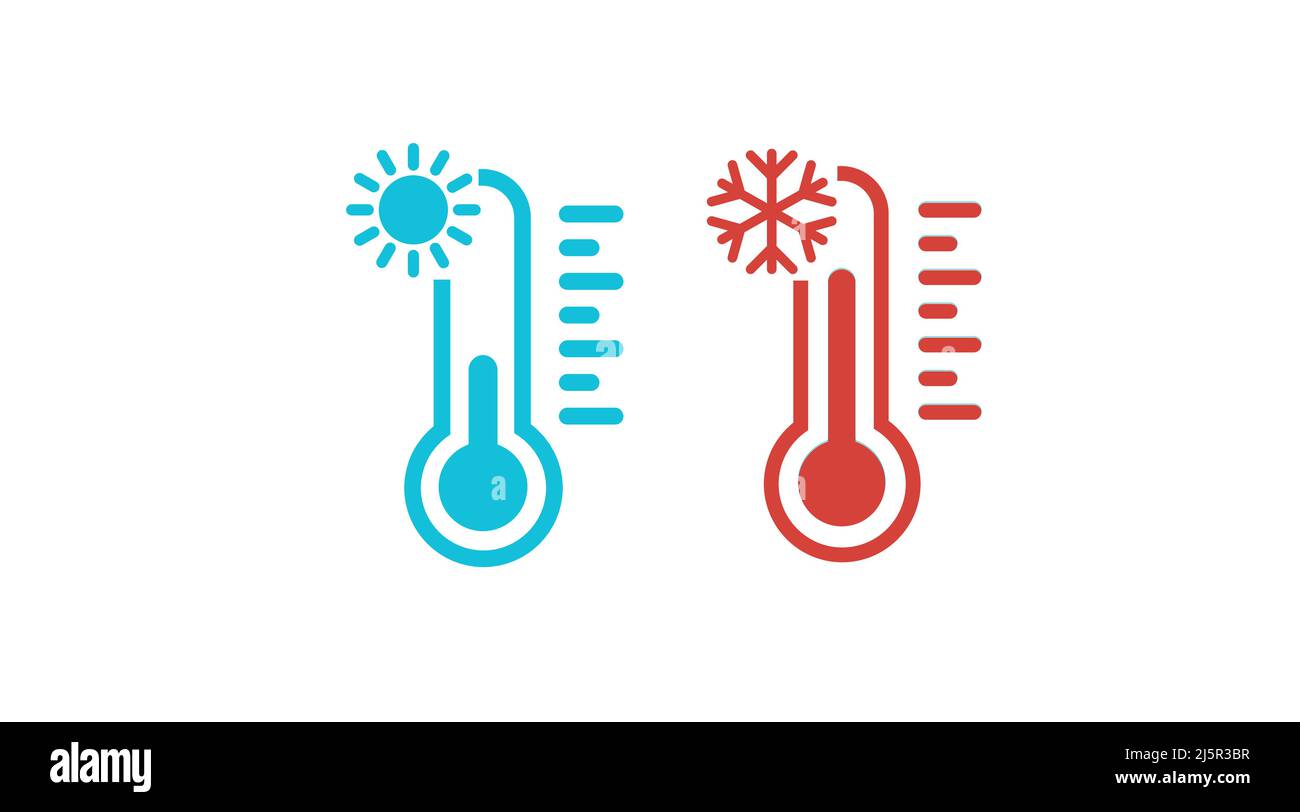Thermometer Icon Set. Vector isolated flat blue and red thermometer ... Thermometer Icon Set. Vector isolated flat blue and red thermometer ...