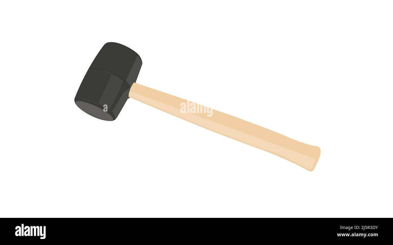Mallet. Vector Isolated Illustration of a Mallet on a white background ...