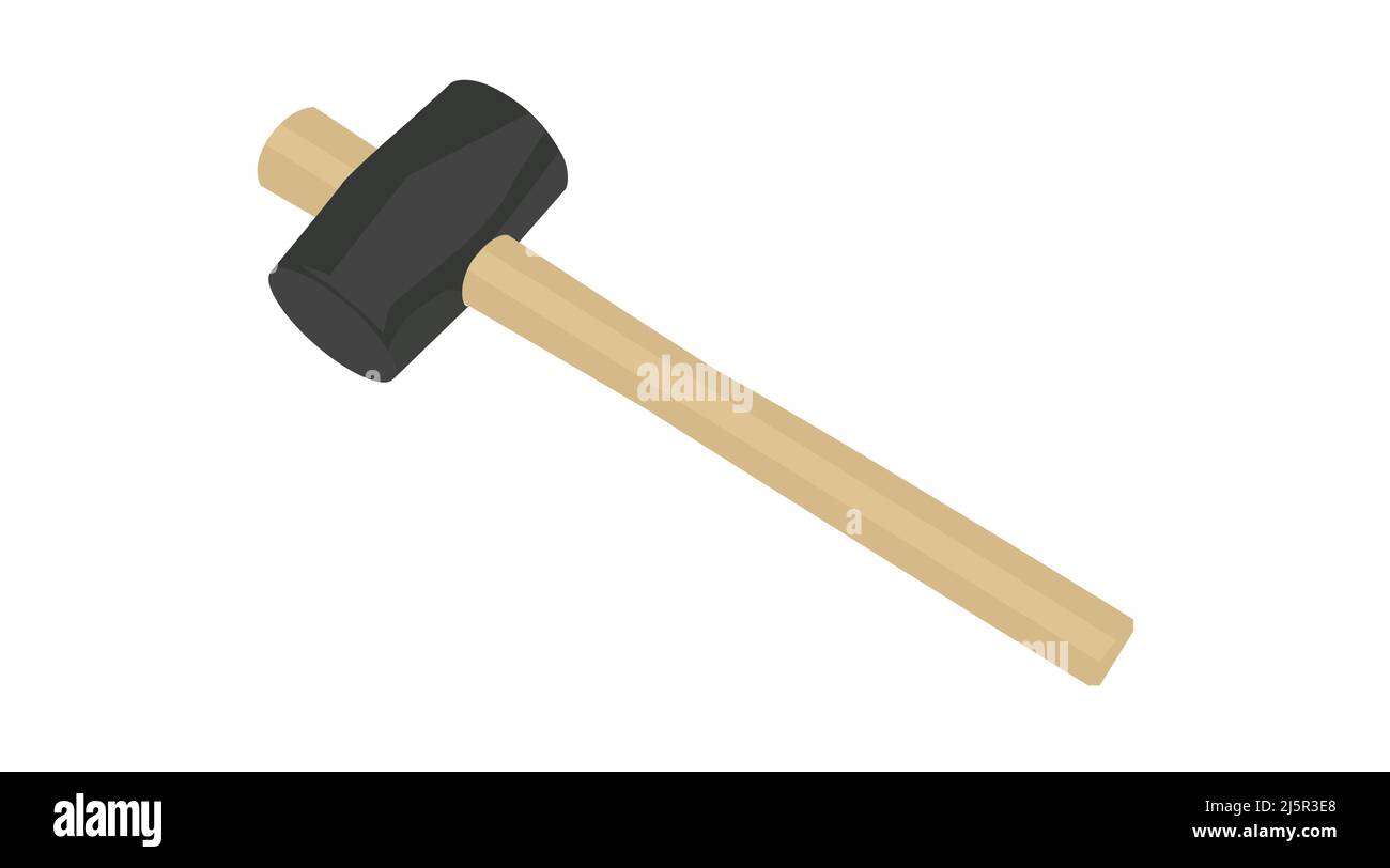 Mallet. Vector Isolated Illustration of a Mallet on a white background ...
