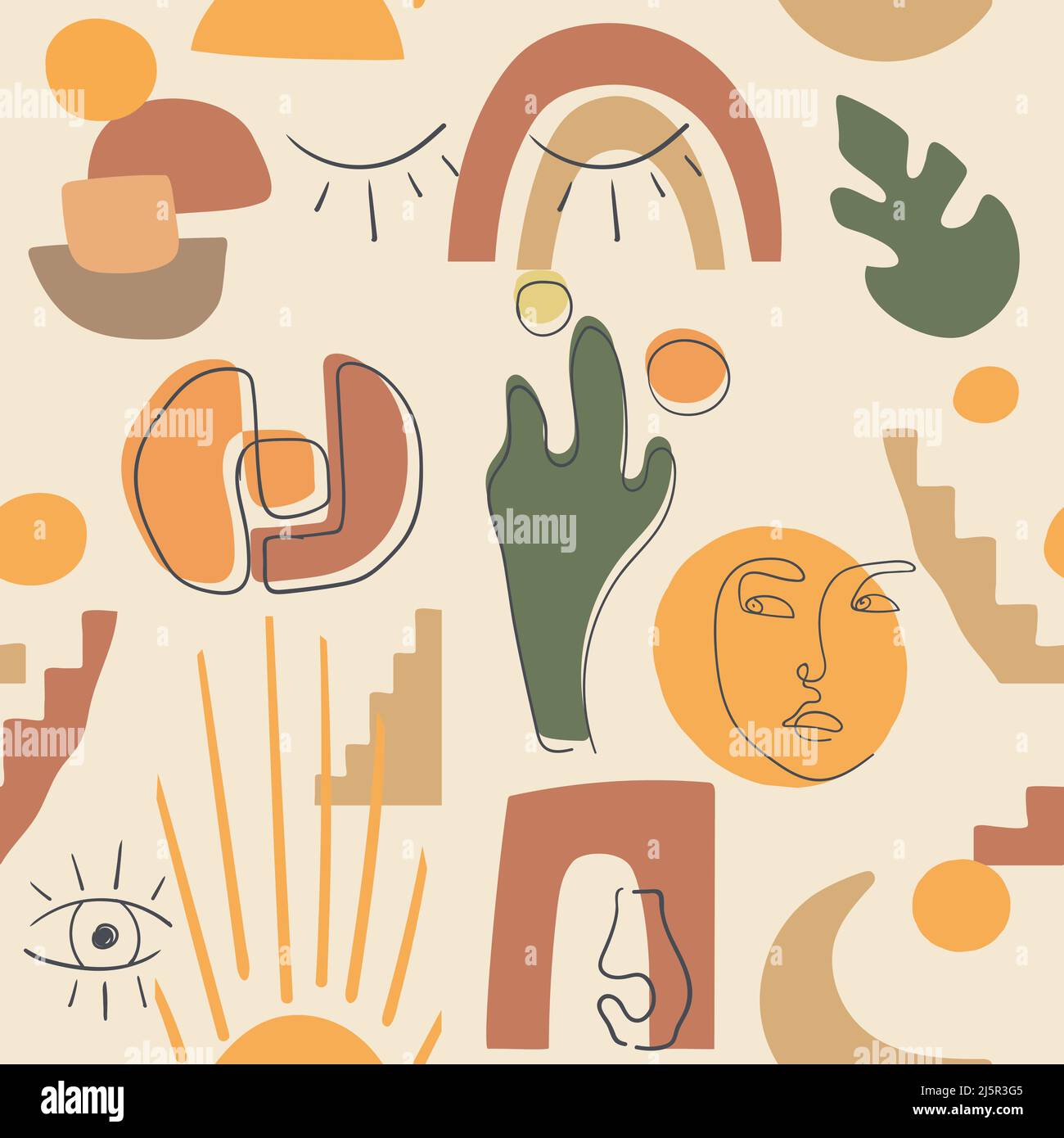 Modern minimalist abstract aesthetic pattern Stock Vector Image & Art ...