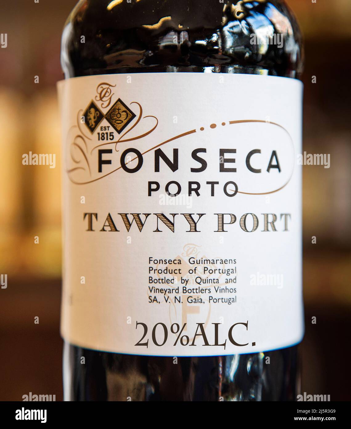Bottle of port with a high percentage of 20% alcohol Stock Photo - Alamy