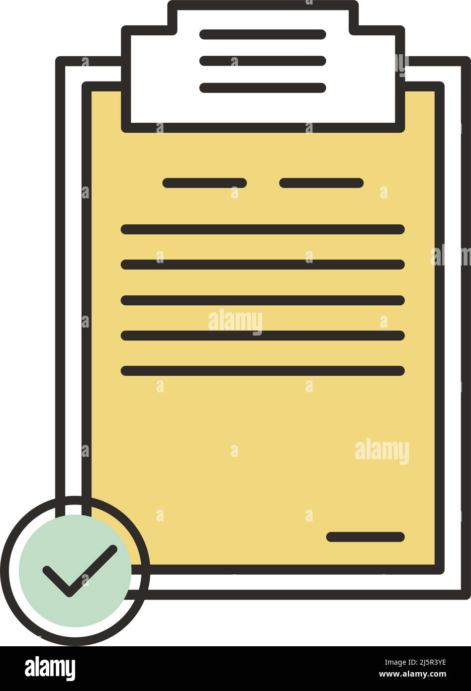 Vector clipboard list icon with check mark Stock Vector Image & Art - Alamy