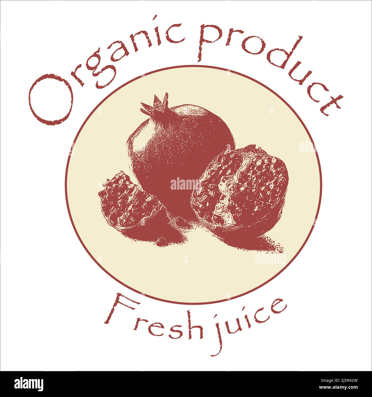 Pomegranate sticker hi-res stock photography and images - Alamy
