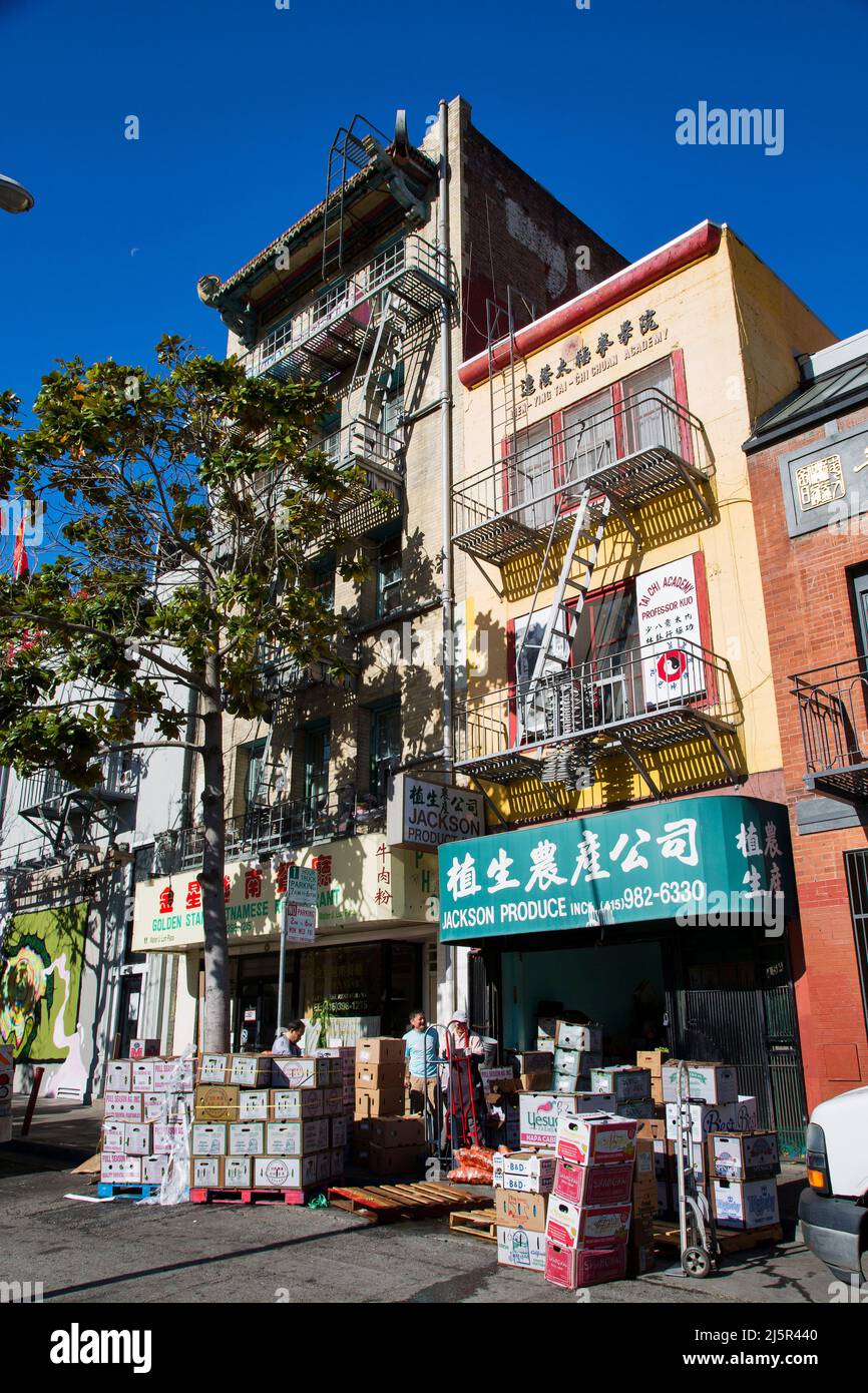 USA, San Francisco - The Chinatown in San Francisco, California, is the ...
