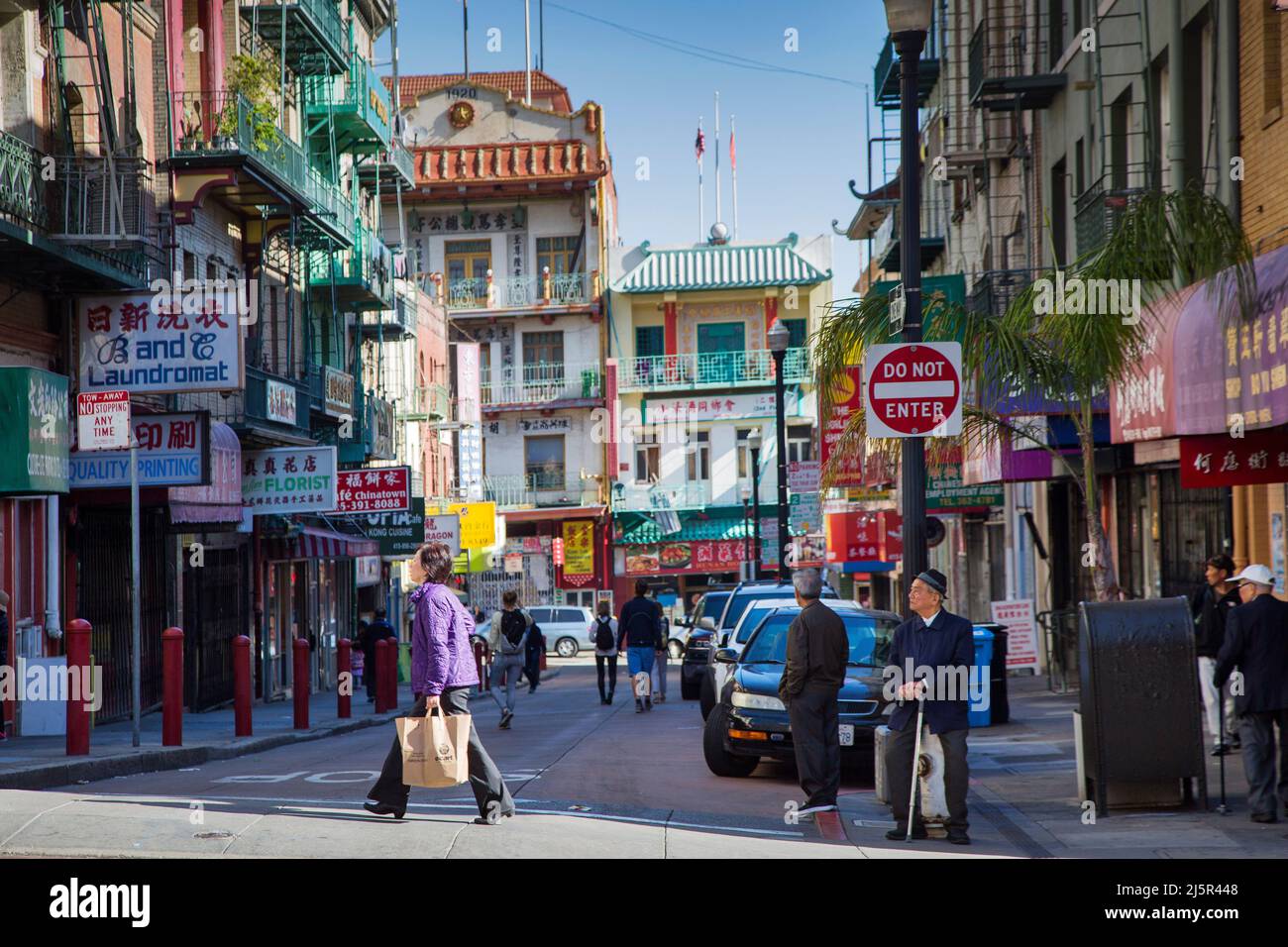 USA, San Francisco - The Chinatown in San Francisco, California, is the ...