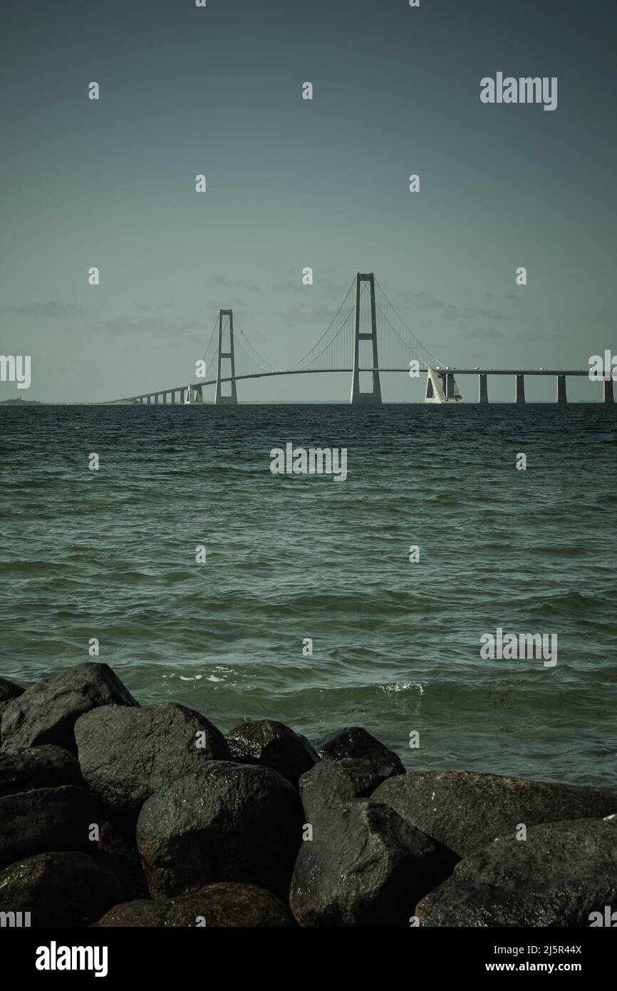 Storebæltsbroen or Great Belt Bridge, part of Great Belt Fixed Link ...