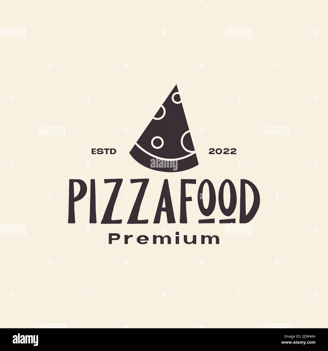 pizza slice hipster logo design vector graphic symbol icon illustration ...