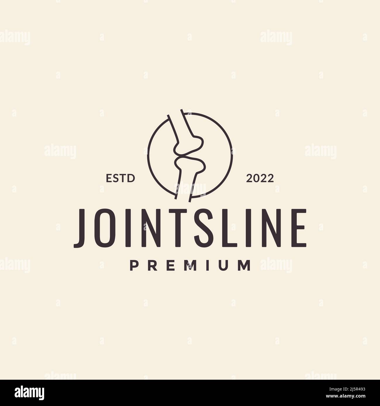 line body bone joints logo design vector graphic symbol icon ...
