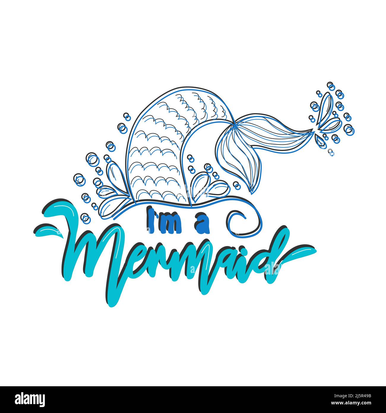 Quote about mermaids and mermaid tail with splashes. Inspirational ...