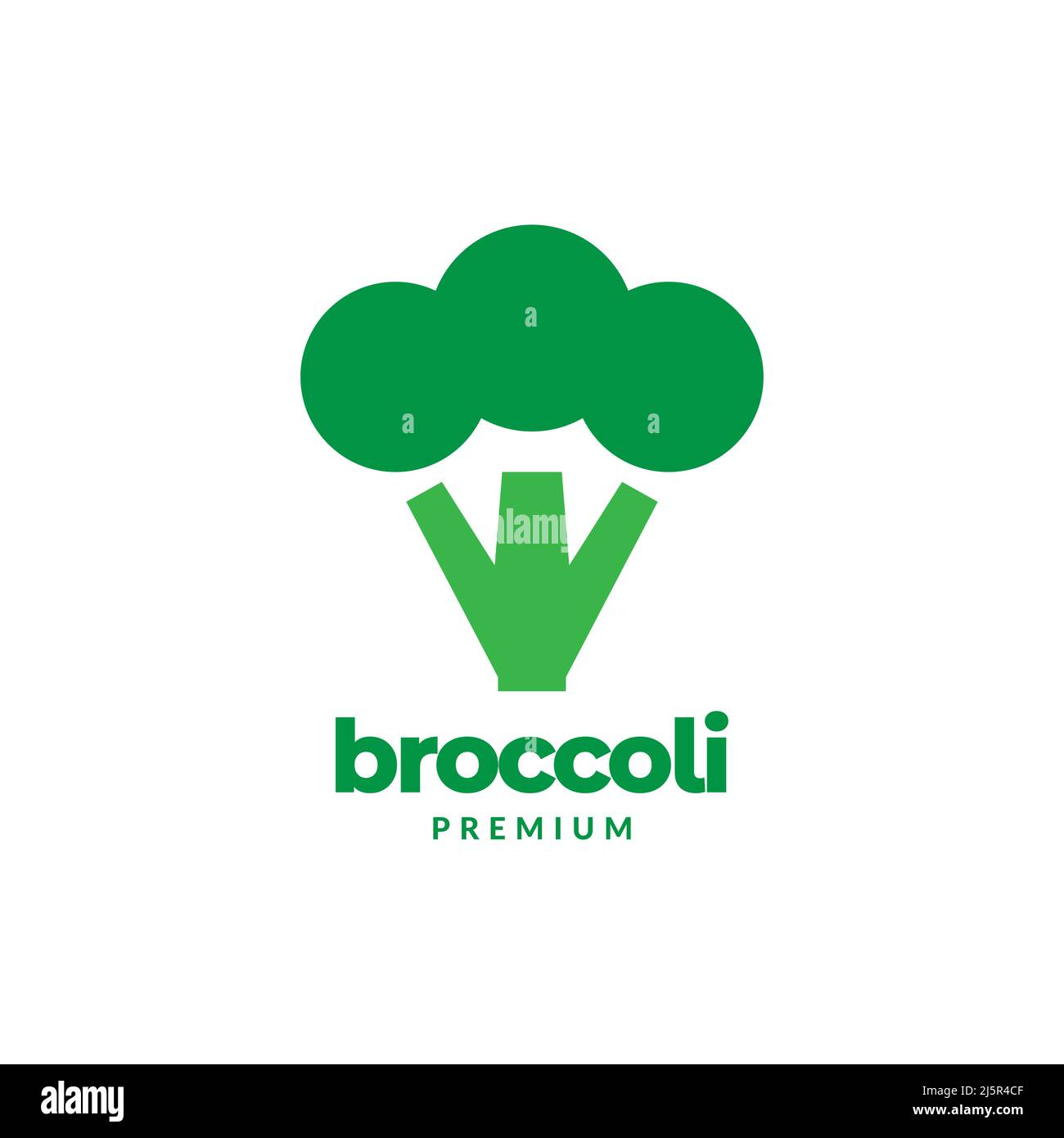 green modern shape vegetable broccoli logo design vector graphic symbol icon illustration ...