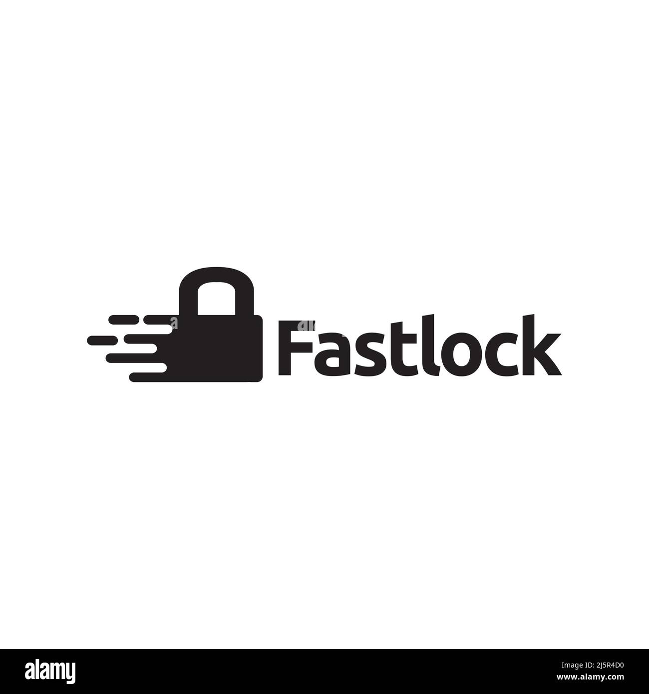 padlock with fast quick logo design vector graphic symbol icon ...