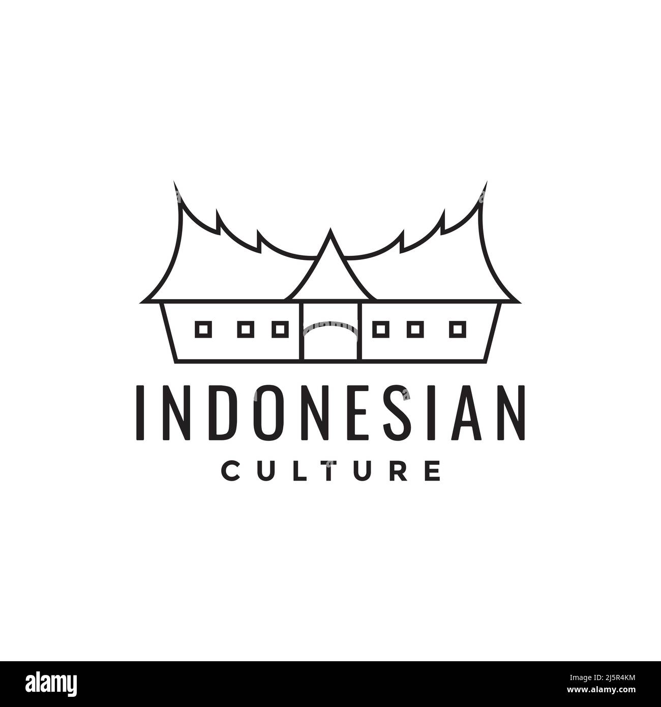 padang indonesia home culture line logo design vector graphic symbol ...