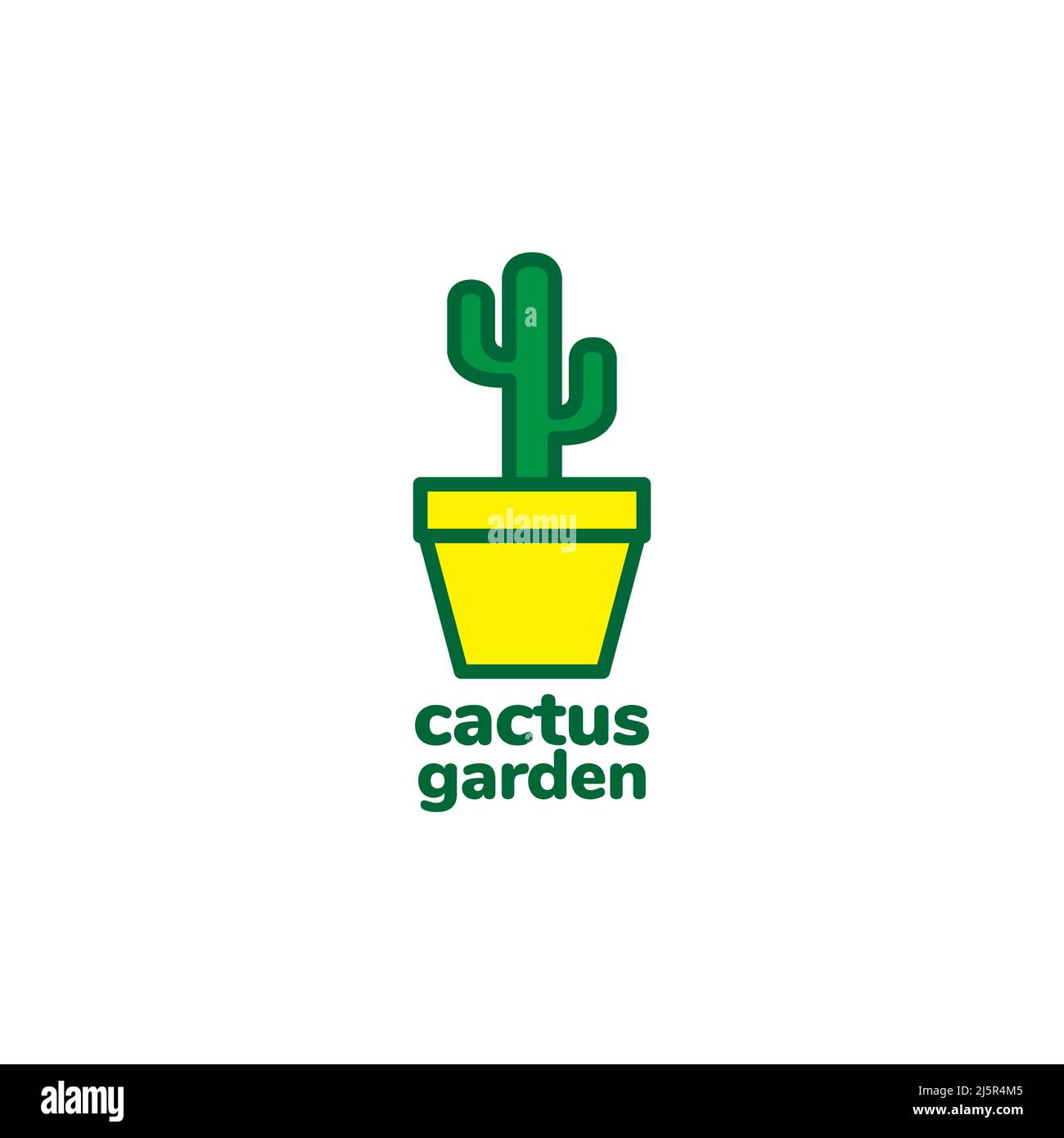 colorful pot with plant cactus logo design vector graphic symbol icon ...