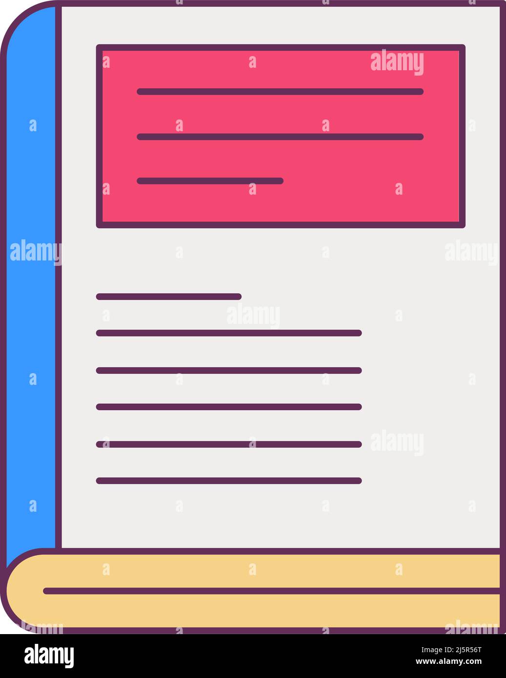 Closed book icon vector line library symbol Stock Vector Image & Art ...