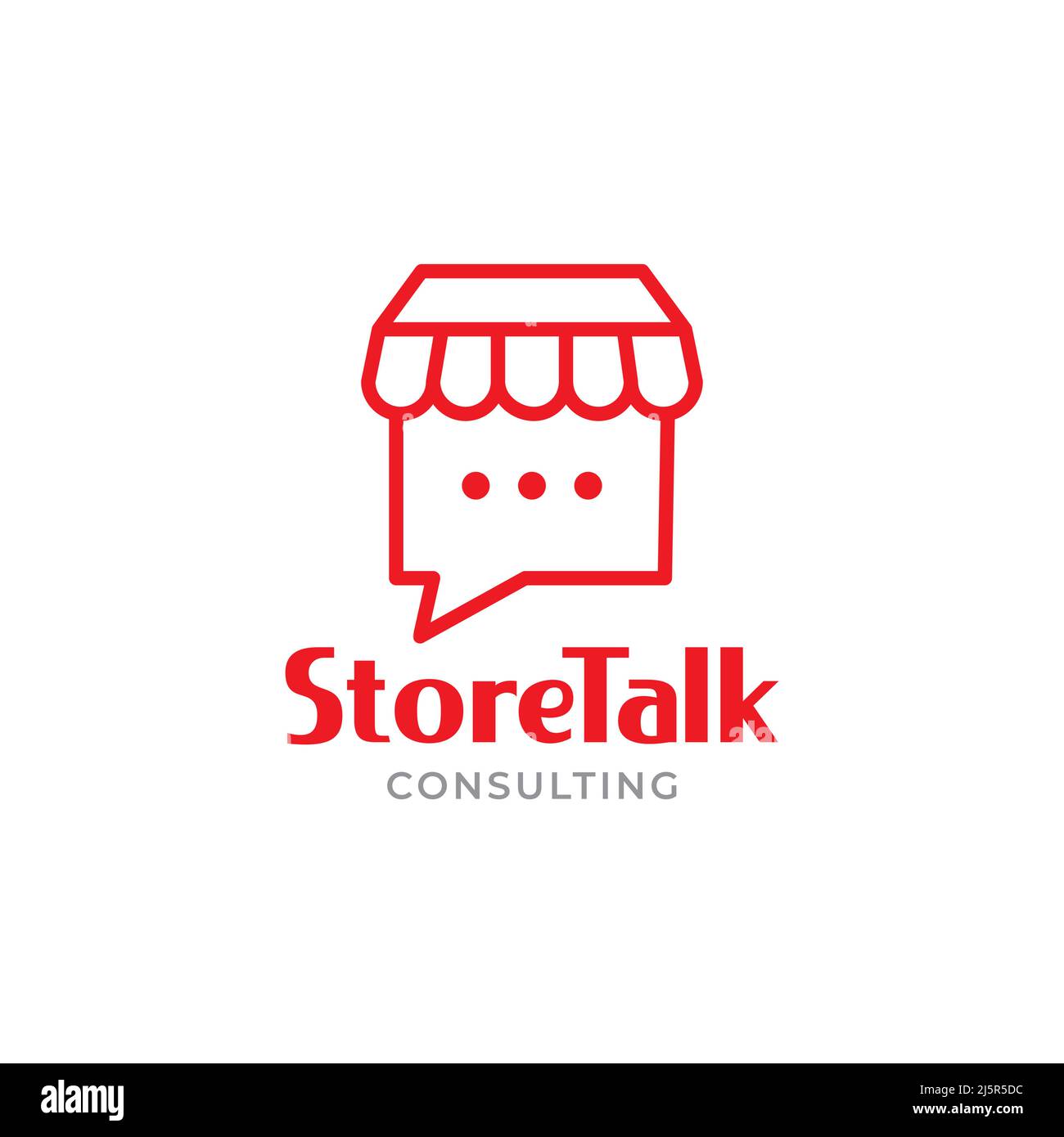 store with bubble talk logo design vector graphic symbol icon ...