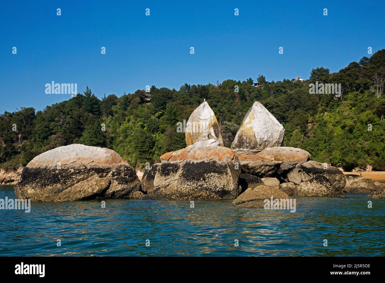 Split Apple Rock is a geological rock formation in Tasman Bay of coast ...